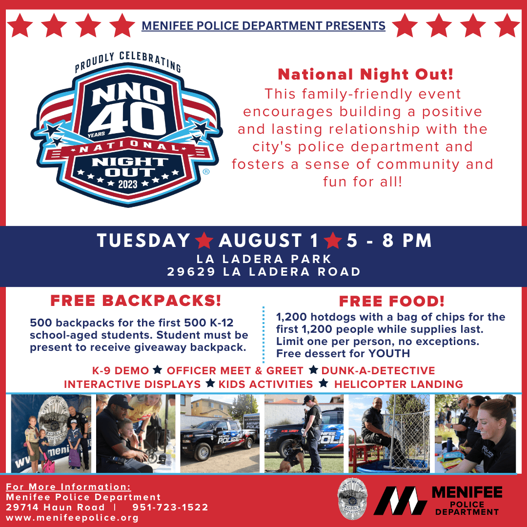 National Night Out - Menifee Police Department
